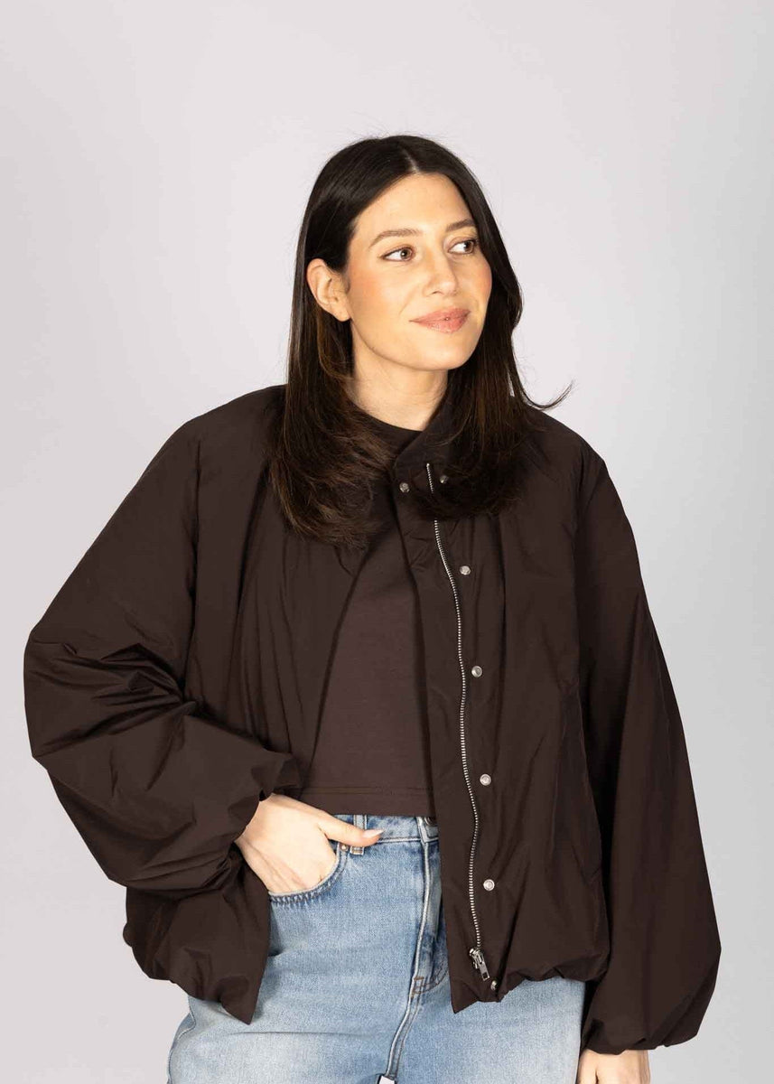 THE BOMBER JACKET - CHOCOLATE BROWN – WAT THE BRAND