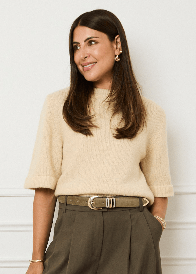 SHORT SLEEVE KNIT - CREAM – WAT THE BRAND